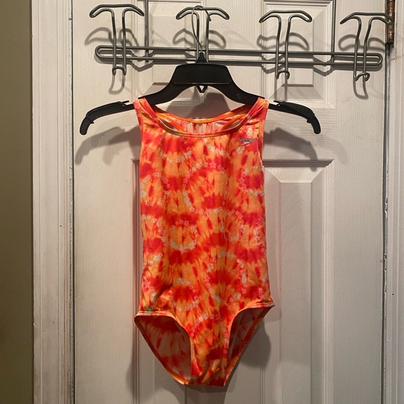 Speedo | Swim | Speedo Girls Bathing Suit Orange Tie Dye With Razor ...
